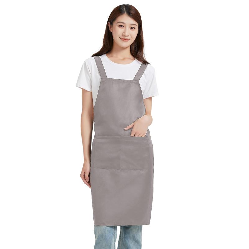 [BIGHAS] 肩掛け H型 エプロン シンプル 無地 大きいサイズ カフェエプロン 保育士 業務用 家庭用 作業用 料理 スタイリッシュ おしゃれシンプルでスタイリッシュなデザインです。長時間使用でも疲れにくい着脱が楽な肩掛けH型タイプ...