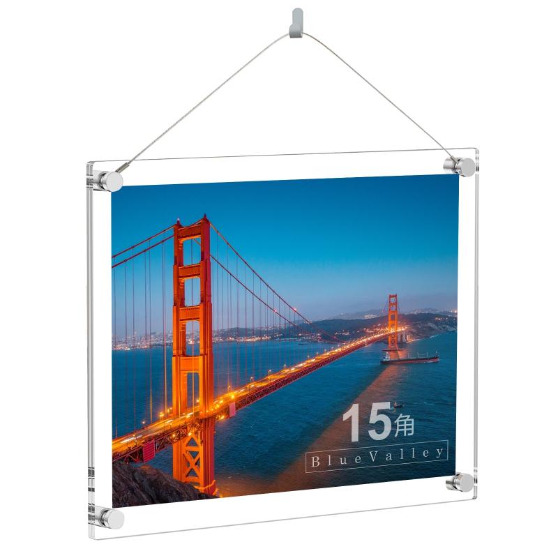 BlueValley15角、25角 アクリルフォトフレーム 写真フレーム スタンド