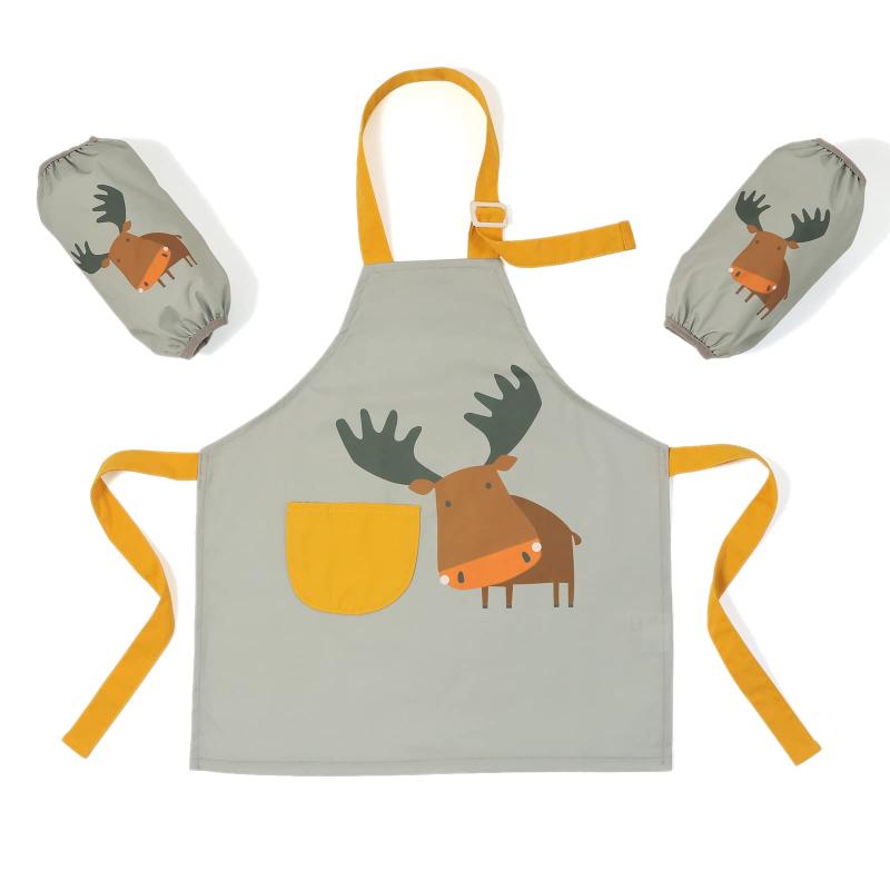 [Farmer Mani] 男の子女の子子供エプロン-子供趣味料理人絵画園芸焙煎ポリエステルエプロン