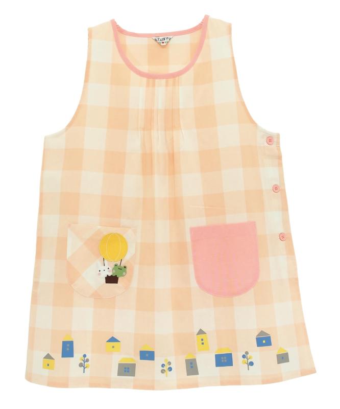 [ON NISHIKI] エプロン おてんばママ レディース 保育士 可愛い アップリケ 刺繍 シワになりにくい 速乾 サイドボタン 保育園 幼稚園 介護士 ポケット付き【乾きやすくシワになりにくい生地】サラッとした肌触りでシワになりにくく...