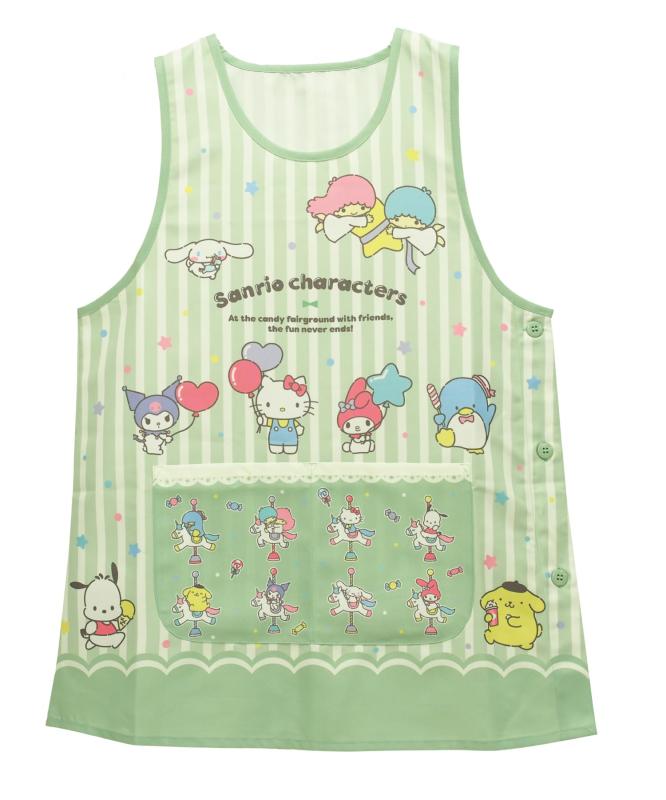 [ON NISHIKI] サンリオキャラクターズ エプロン 保育士 可愛い レディース 速乾 軽い シワになりにくい ポムポムプリン シナモロール ポチャッコ ハローキティ クロミ マイメロディ キキララ【軽くてシワになりにくい生地】速乾性...