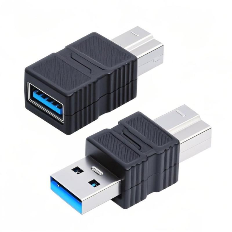 Cablecc 2パック 5Gbps USB3.0 オス + メス - USB3.0-B オス延長アダプター ディスク SSD カメラ データ用