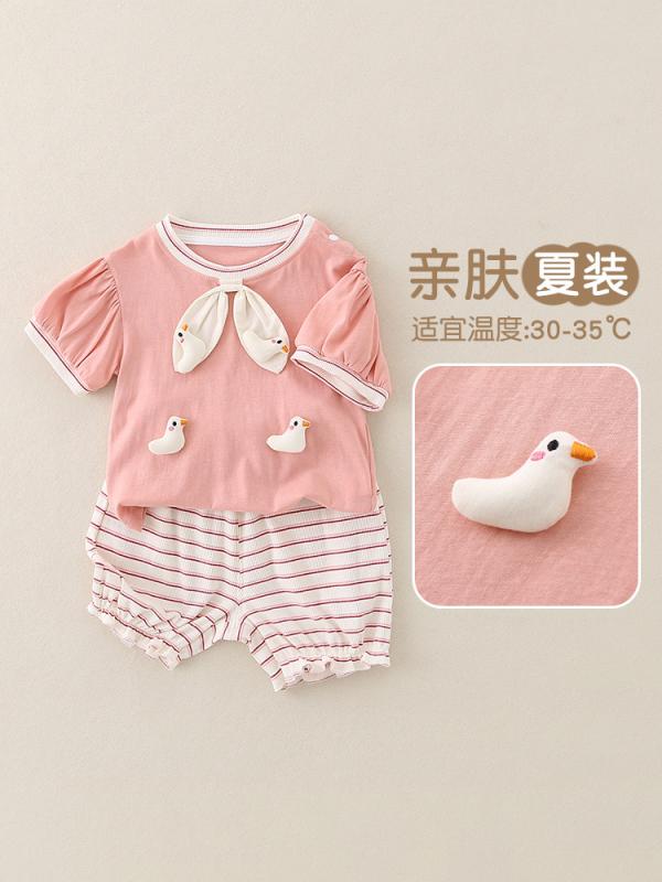 ・カテゴリ: 童セット・スタイル: 甘め・セット内容: トップスとショーツ・袖丈: 短袖・パンツ丈: ショートパンツ・主な素材: 綿95%・パターン: 動物、ストライプ・要素: セットアップ、ストライプ、カートゥーン、可愛い・カラー展開: ...