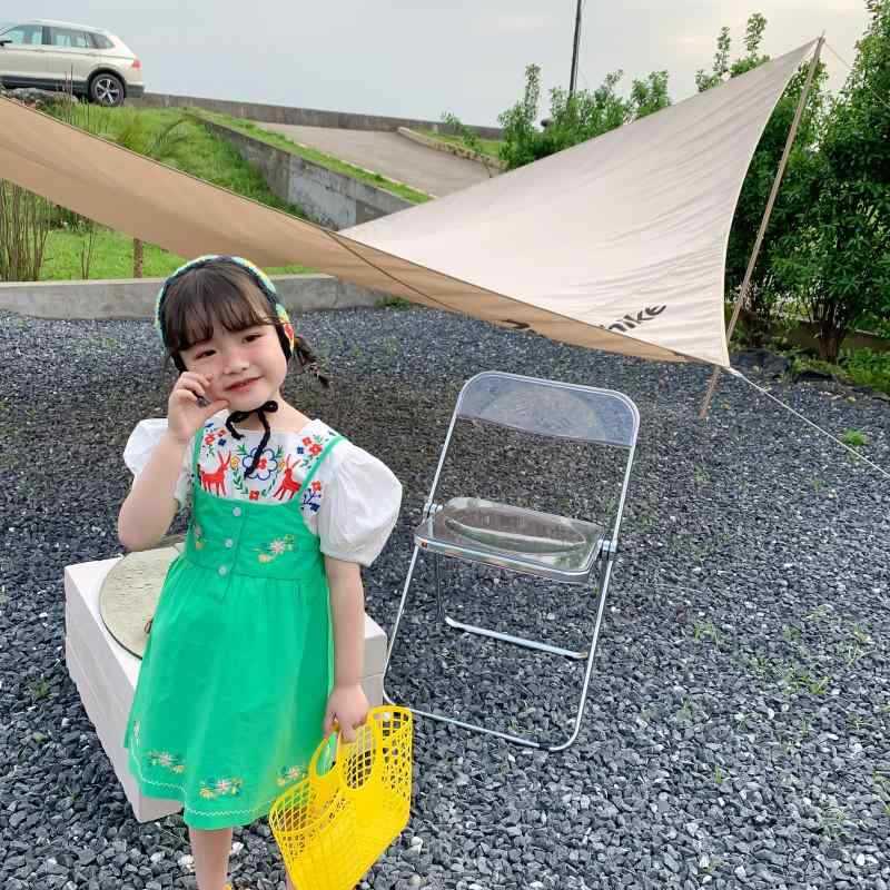 ・カテゴリ: 童裙・スタイル: 韓版・主な素材: 綿98%・柄: 無地・カラー展開: シャツ+サスペンダースカート・サイズ展開: 80、90、100、110、120、130・対象年齢: 3〜8歳・対象身長: 100〜140cm・スカートタイ...