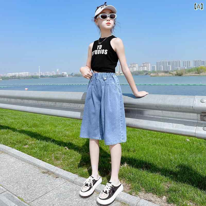 ・カテゴリ: 童用牛仔中パンツ・スタイル: 甘め・主な素材: 綿66%・パンツ丈: 5分丈/ミドル丈・性別: 女児・対象年齢: 中大児(8歳以上、140cm以上)・対象身長: 120cm、130cm、140cm、150cm、160cm、17...