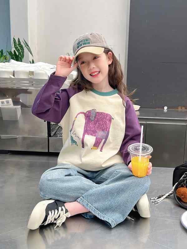 ・カテゴリ: 童Tシャツ・スタイル: ヨーロピアン・主な素材: 綿52.1%、ポリエステル47.9%・袖丈: 長袖・対象年齢: 中大童(8歳以上、140cm以上)・袖素材: 綿100%・パターン: 卡通・要素: 拼色・ネックライン: 丸首・...