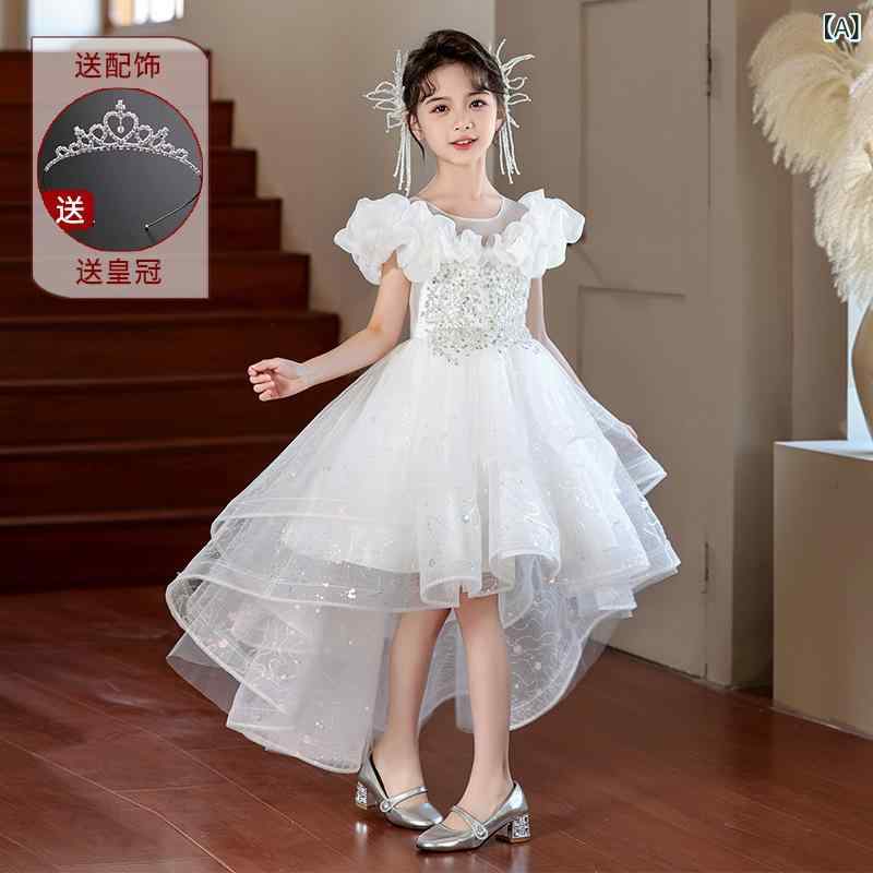 ・カテゴリ: 礼服・スタイル: 甘美・主な素材: ポリエステル95%、コットン5%・要素: 可愛い、プリンセス、チュール、カジュアル・袖丈: 短袖・対象年齢: 中大童(8歳以上、140cm以上)・対象性別: 女・対象身長: 110cm、12...