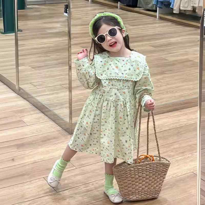 ・カテゴリ: 子供用ドレス・スタイル: 韓国風・主な素材: 綿80%・柄: 花柄・袖丈: 長袖・カラー展開: 緑・サイズ展開: 90、100、110、120、130、140・対象年齢: 3〜8歳・対象身長: 100〜140cm・プリント加工...