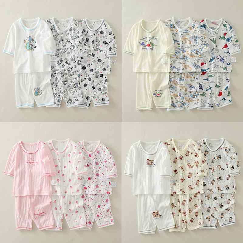 ・スタイル: 日式・セット内容: 2点セット・対象年齢: 3〜8歳・袖丈: 七分・パンツ丈: 七分・素材: 綿100%・カラー展開: 草莓蝴蝶结、草莓花朵、粉局印、局印恐龙、满印红恐龙、满印皇冠恐龙、白色满印嘟嘟熊、局印嘟嘟熊、米色满印嘟嘟...