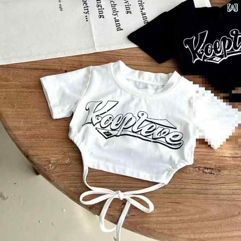 ・カテゴリ: 童Tシャツ・スタイル: 甘めクール・袖丈: 短袖・柄: 字母・要素: 蝶結び、プリント・主な素材: 綿・主面料成分: 綿81-90%・カラー展開: 白色、黒色・サイズ展開: 80、90、100、110、120、130、140、...