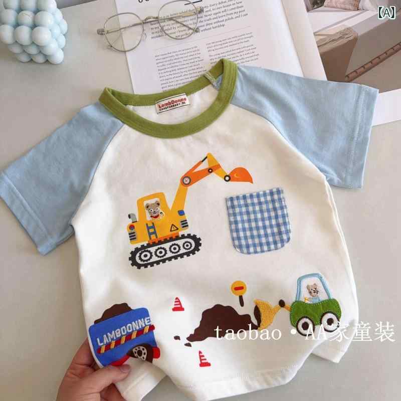 ・カテゴリ: 童Tシャツ・スタイル: 卡通・袖丈: 短袖・主な素材: 綿95%・ネックライン: 圆领・柄: 印花・カラー展開: 白色、米色・サイズ展開: 90、100、110、120、130、140
