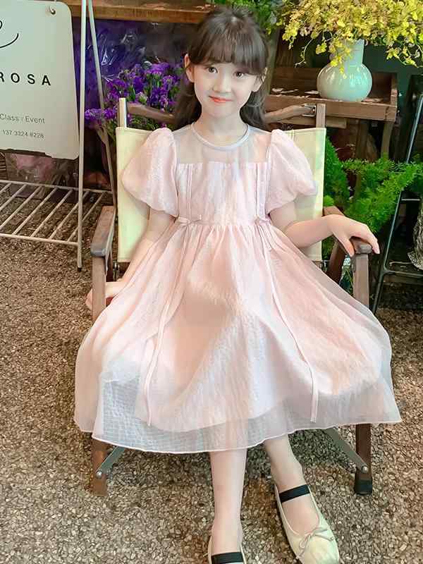 ・カテゴリ: 童用ドレス・スタイル: 韓風・主な素材: ポリエステル100%・柄: 無地・カラー展開: ピンク・袖丈: 短袖・スカート丈: 膝丈・サイズ展開: 120cm、130cm、140cm、150cm、160cm、170cm・対象年齢...