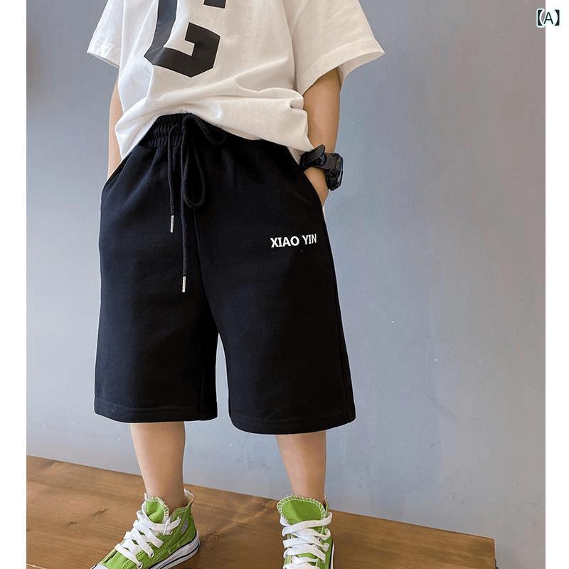 ・カテゴリ: 童パンツ・スタイル: スポーツ・主な素材: 綿100%・パンツ丈: 5分丈・柄: 字母・カラー展開: ブラック、グレー・サイズ展開: 120cm、130cm、140cm、150cm、160cm、170cm・ウエスト: 高腰・ウ...