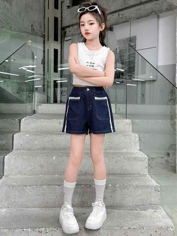 ・カテゴリ: 童用パンツ・スタイル: 韓国風・主な素材: 綿60%・パンツ丈: ショート・対象性別: 女児・対象年齢: 中学生以上大生以上・対象身長: 120cm,130cm,140cm,150cm,160cm,170cm・要素: レース・...