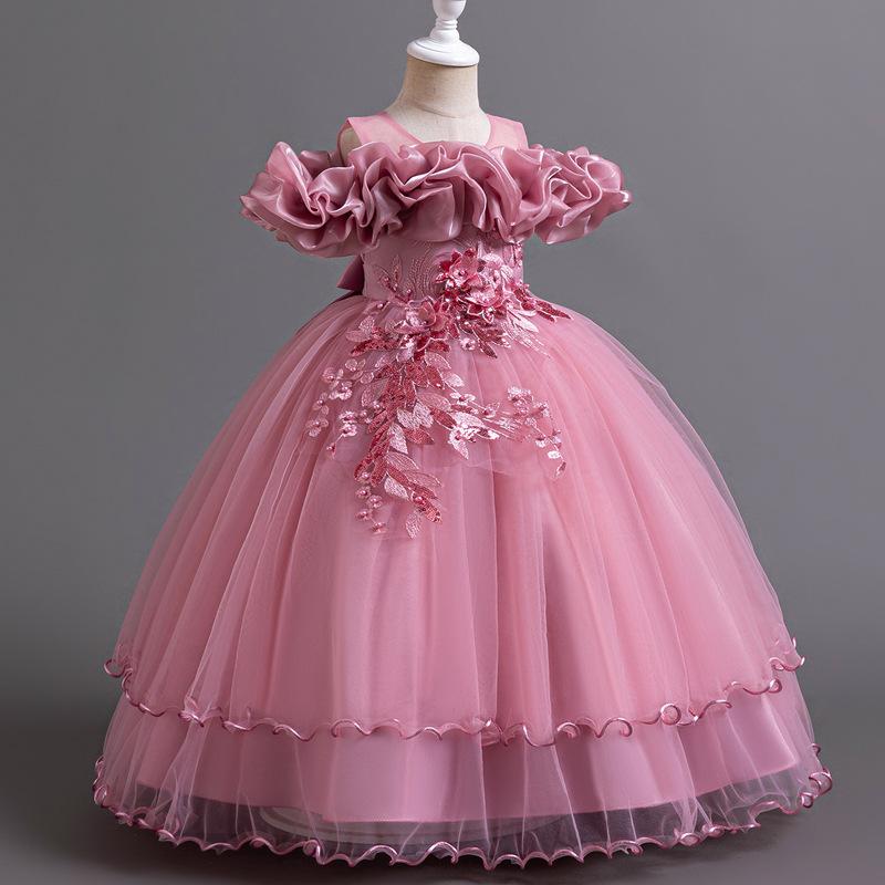 ・カテゴリ: 童礼服・対象年齢: 中大童(8歳以上)・対象身長: 120cm、130cm、140cm、150cm、160cm、170cm・対象性別: 女・スタイル: 公主・要素: 可愛、花辺、プリンセス、チュール、トレンド、欧米・加工: プ...