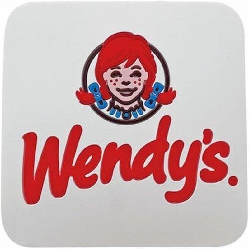 WENDY'S ラバー コースター 【ウェンディーズ 】 WENDY'S-WHITEWENDY'S-WHITE : W86/H86mm【材質】PVC