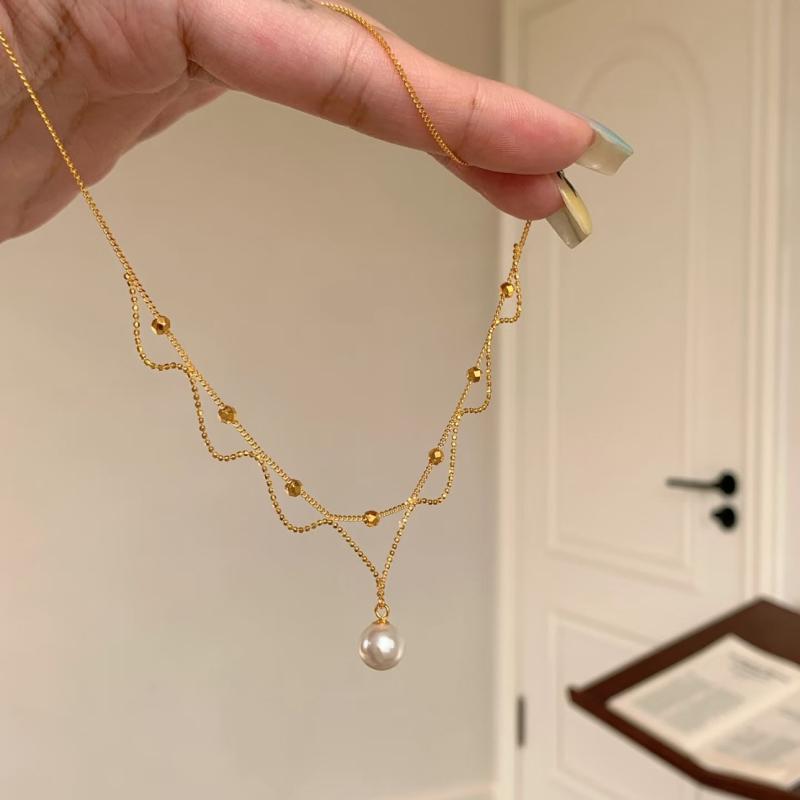 ・カテゴリ: ネックレス・スタイル: 軽奢風、ファッショントレンド・主な素材: 銅・デザイン: ジオメトリック、流蘇、網状・チェーンスタイル: 鎖骨チェーン・多層: 単層・ペンダント素材: 銅・長さ: 41cm-50cm・カラー展開: 金色...