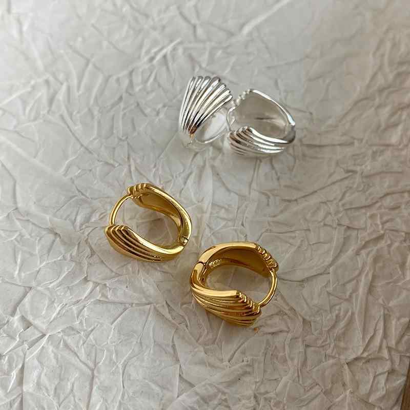 ・カテゴリ: 耳飾・スタイル: ins風, 個性風潮・主な素材: 銅・処理: 電鍍・カラー展開: 金色、銀色・流行要素: 貝殻・対象: 女式