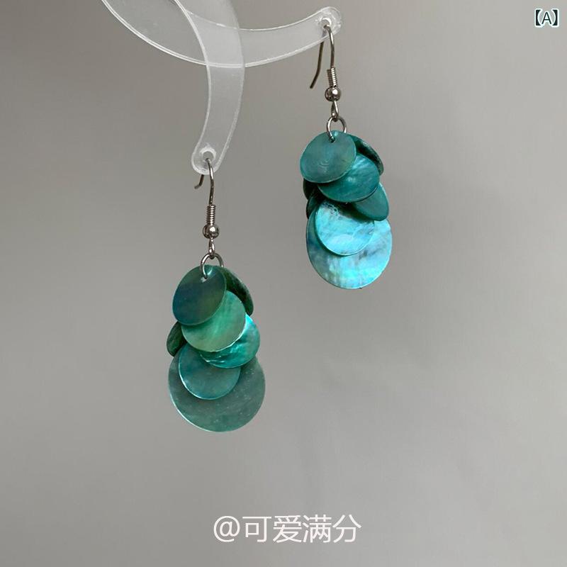 ・カテゴリ: 耳飾・スタイル: 田園風、清新甜美・主な素材: 銅・デザイン: 花卉、花瓣・対象: 女式・カラー展開: 天然ベ母耳環