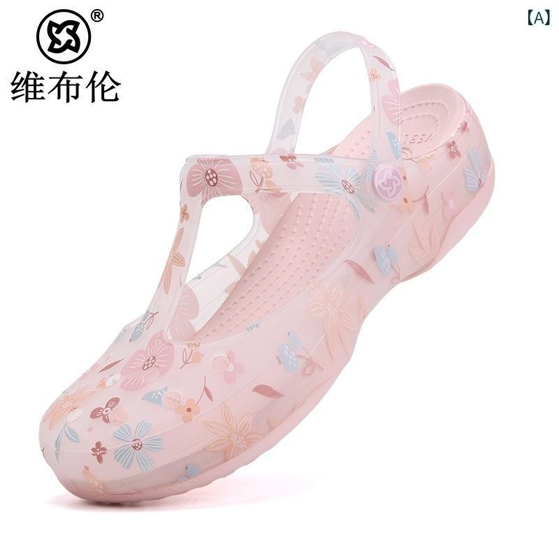 ・カテゴリ: 洞洞鞋・スタイル: 休闲・主な素材: TPU・靴底素材: EVA・トゥ形状: 圆头・人気要素: 花朵,T型绑带,浅口・機能: 透気,防水,防滑・加工方法: 印花・パターン: 涂鸦・靴底製法: 注塑・内材: 無・靴丈: 低帮・バ...