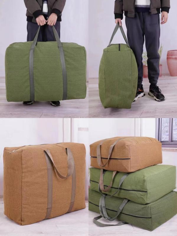 ・容量: 56-75L・主な素材: 帆布・内装素材: 帆布・柄: 無地・スタイル: ストリートファッション・流行要素: ステッチ、チェーン・カラー展開: アンバー、ダークグリーン・サイズ展開: 50×45×20cm、60×23×50cm、7...