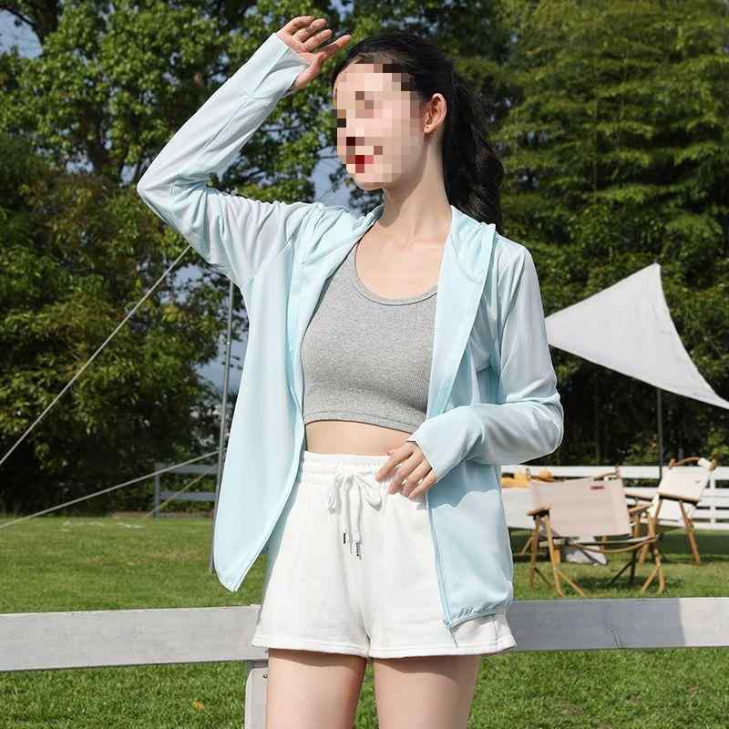 ・性別: 女・機能: 紫外線防止・素材: ポリエステル100%・柄: 無地・フード: あり・カラー展開: 豆沙緑、ライトブルー、ファー・マウンテン・グレー、ミスティ・パープル、アイス・フォグ・ピンク、ミルクホワイト・サイズ展開: M、L、X...