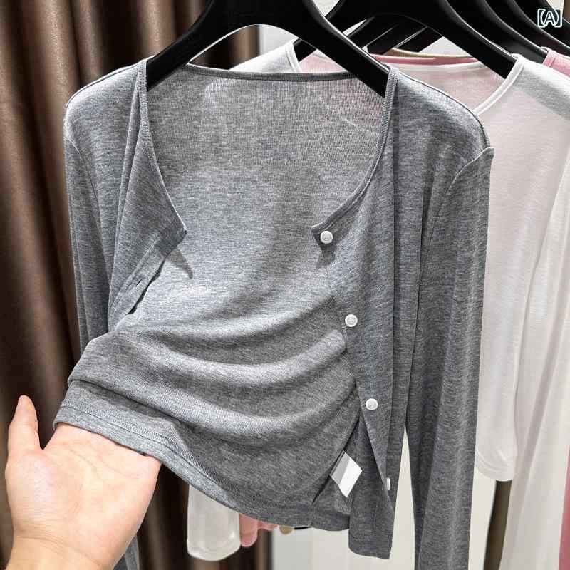 ・カテゴリ: Tシャツ・スタイル: 通勤風・主な素材: 綿30-50%、ポリエステル50-70%・袖丈: 長袖・柄: 無地・カラー展開: グレー、カーキ、ブラック、ホワイト・サイズ展開: M、L、XL、XXL・デザイン: 開襟・フィット: ...