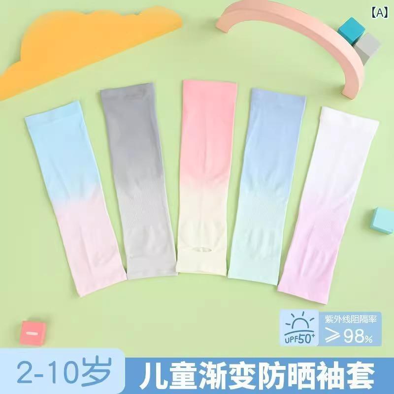 ・機能: 防晒・適用性別: 中性・柄: 拼色・素材: 冰丝・流行要素: 漸変色・適用年齢: 3-8歳、8-13歳・カラー展開: 藍白漸変、孔雀藍漸変、紫白漸変、白灰漸変、粉白漸変、粉藍漸変、【子供款】孔雀藍漸変、【子供款】紫白漸変、【子供款...
