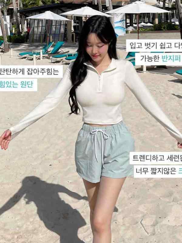 ・対象: 女・対象年齢: 成年・柄: 純色・素材: ナイロン80%・裏地: スパンデックス18%・重量: 300g・用途: 水中運動・カラー展開: 鉄灰+ピンク、本白+浅ブルー・サイズ展開: M,L,XL,XXL・袖丈: 長袖・スタイル: ...