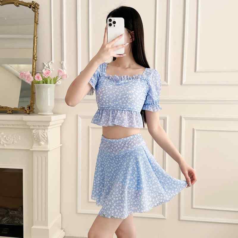 ・対象: 女性・カテゴリ: ビキニ・スタイル: 小清新、保守・袖丈: 短袖・主な素材: ポリエステル95%、スパンデックス5%・生地の重さ: 約200g・カラー展開: ブルー、グリーン、ピンク・サイズ展開: M、L、XL、XXL・対応体重:...