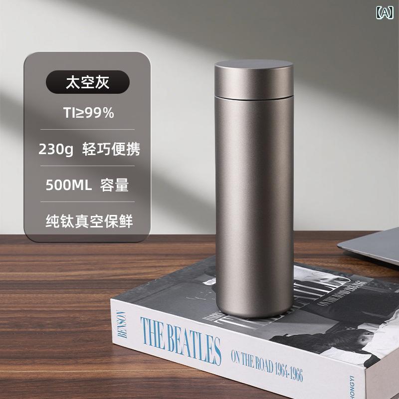 ・スタイル: 直身杯・内胆素材: チタン・外殻素材: チタン・保温性能: 12-24時間・素材: チタン・機能: 携帯・保温・茶水分離・カラー: スペースグレー・容量: 500ml・カテゴリ: 保温カップ