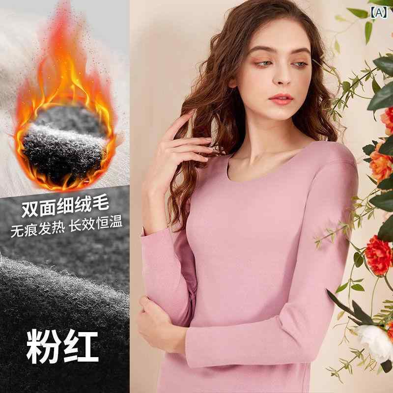 ・主な素材: ポリエステル90-95%・機能: 保暖・性別: 男女兼用・柄: 無地・スタイル: インナー・可外穿・打底衫・縫い目: あり・ネックライン: Vネック・層数: 単層・カラー展開: ピンク、ベージュ、ブラック、紫・サイズ展開: M...