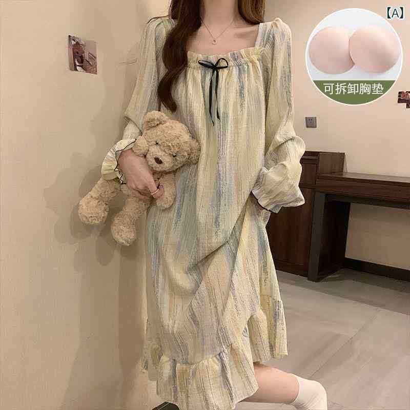 ・スタイル: 連体・主な素材: ポリエステル70-80%・素材の厚さ: 中厚手(約181-200g/平方メートル)・ネックライン: スクエアネック・袖丈: 長袖・機能: 透気性、快適・柄: 縞柄、花柄、プリント・カラー展開: 縞柄、紫花熊、...