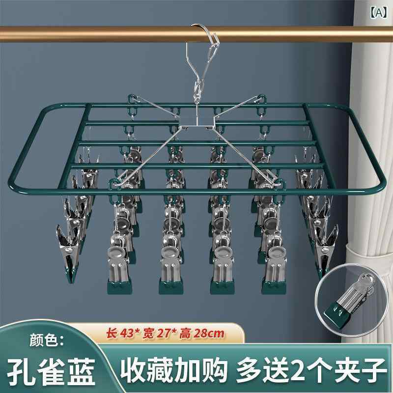 ・カテゴリ: 衣架・主な素材: 不锈钢・スタイル: 現代簡約・カラー展開: 孔雀藍、櫻花粉、雲水藍、靜謐灰、薄荷緑・タイプ: 方形28夾、圓形24夾、圓形20夾、方形18夾・適用シーン: 衣架、褲架、領帶架