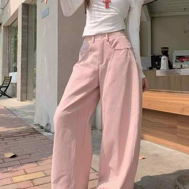 ・カテゴリ: 休闲裤・スタイル: 都市風・主な素材: ポリエステル95%以上・パンツタイプ: ワイドレッグパンツ・パンツ丈: ロングパンツ・ウエスト: ハイウエスト・厚み: 薄手・流行要素: ポケット・カラー展開: ホワイト、ブラック、ソフ...