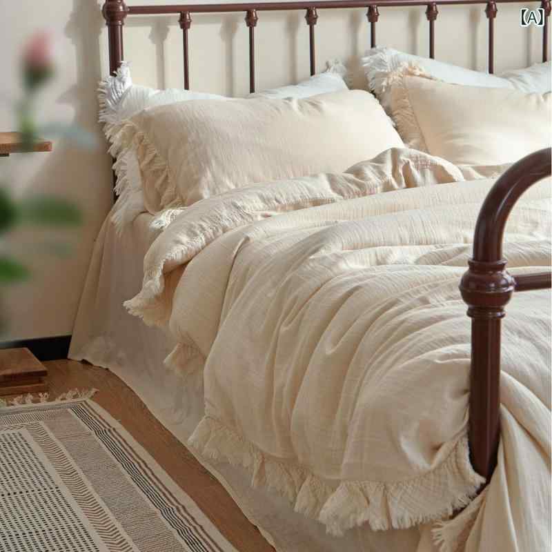 ・スタイル: プリンセス・柄: 無地・主な素材: 綿100%・加工: 包辺、花辺、プリーツ、房飾り、平織り、垂れ飾り・カラー展開: ビスケット（ライトカーキ）、シーソルト（ブルー）、ラテ（ダークカーキ）、ミルクフォーム（ホワイト）、グレープ...