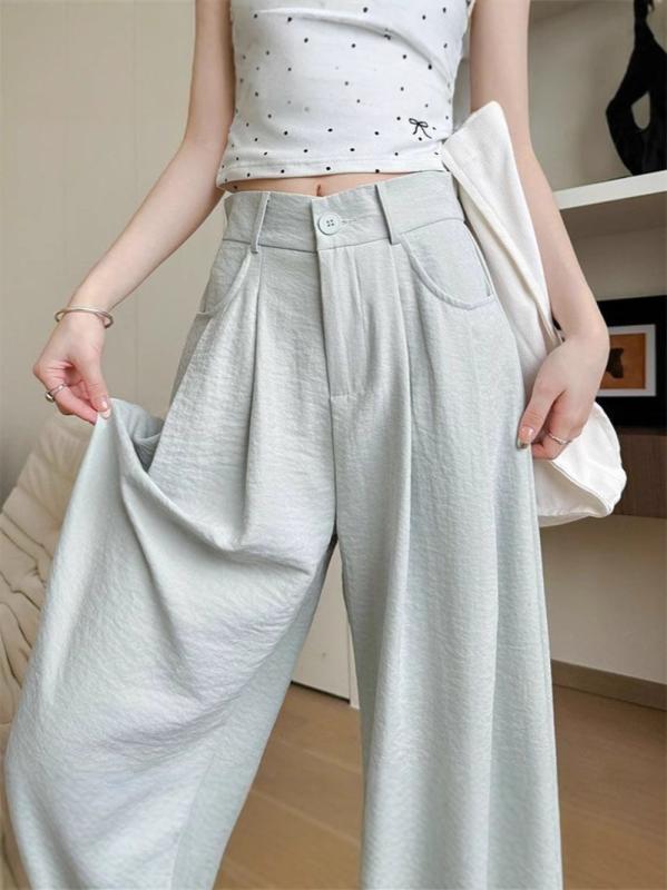 ・カテゴリ: ワイドパンツ・スタイル: 通勤風・主な素材: ポリエステル95%以上・パンツタイプ: ワイドレッグ・パンツ丈: ロング・ウエスト: ハイウエスト・厚み: 薄手・流行要素: ポケット・カラー展開: ホワイト、ベージュ、ブルー、ピ...