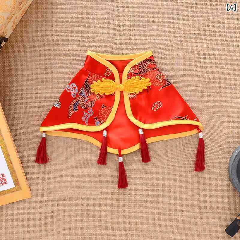 ・カテゴリ: 変身装・スタイル: 中国風・素材: 布・対象: ユニセックス・カラー展開: 龍鳳呈祥、五福臨門赤色、富貴花開、五福臨門黄色、龍翔雲間赤色、龍翔雲間黄色・サイズ展開: XS（推奨体重1-2kg）、S（推奨体重2-3kg）、M（推...