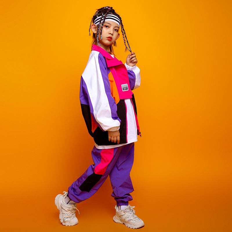 ・カテゴリ: 童表演服/ダンス服・スタイル: ヒップホップ・主な素材: ポリエステル100%・カラー展開: 紫上衣+紫長裤, 藍上衣+藍長裤, 紫上衣, 紫長裤, 藍上衣, 藍長裤, 白短袖・サイズ展開: 110, 120, 130, 14...