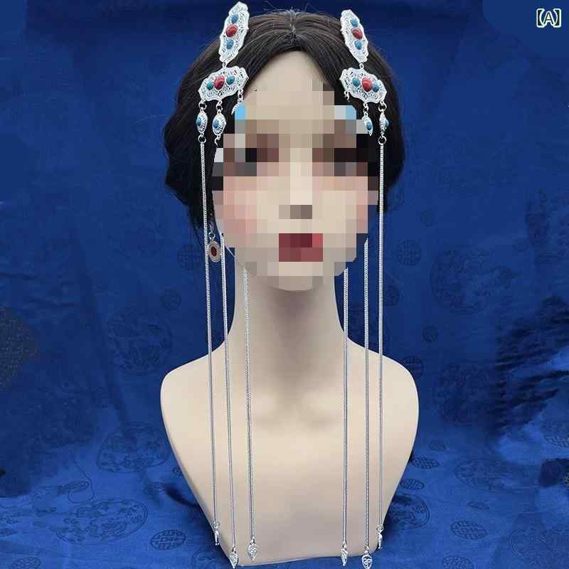 ・カテゴリ: 発飾・対象: 子供・種類: 発夹、発卡・カラー展開: 紅藍頭飾(一対)、白色胸掛