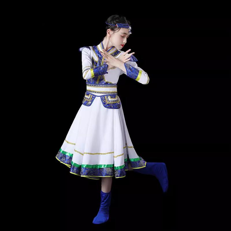 ・カテゴリ: 童表演服/舞蹈服・スタイル: 民族・主な素材: 羊毛・性別: 中性・要素: セットアップ・適合季節: 春秋・カラー展開: 白色、老款红色、红色短、红黒过度、红色长款、藏藍女长、藏青男、酒红男、舞蹈靴・適合身高: 110cm、1...