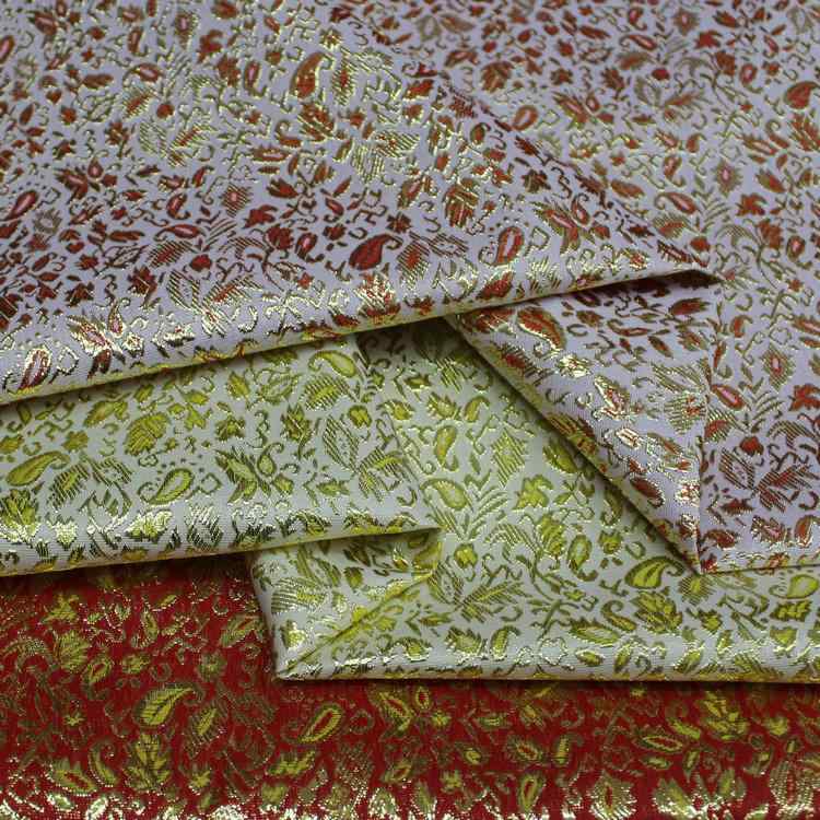 ・素材: ポリエステル100%・糸番手: 70・密度: 60・重さ: 150g/m²・幅: 90cm、114cm、145cm・織り方: 色織・柄: 提花・スタイル: 中国風・カラー展開: 白底紅、大紅金、白底金