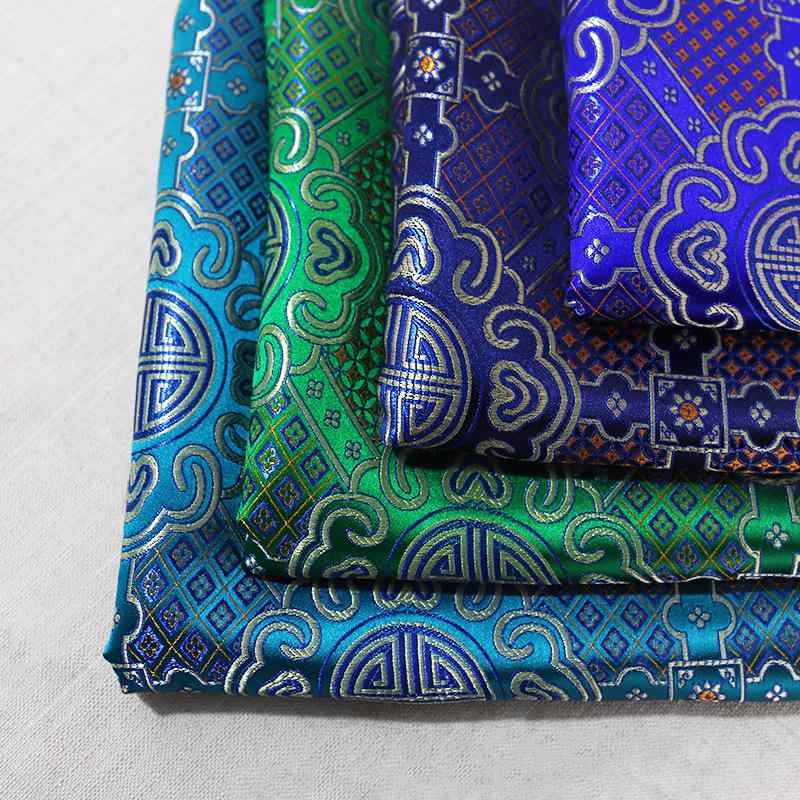 ・用途: 時装・色: 宝藍、紺、緑・染整: 染色・柄: 幾何・刺繍: 大機・克重: 0.2kg・幅: 75cm・スタイル: 中国風