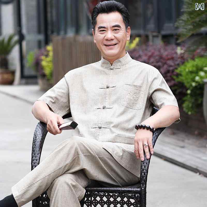 ・カテゴリ: 唐装・スタイル: 中国風、カジュアル・主な素材: ポリエステル繊維60%・詳細: ポケット飾り・加工: 刺绣・カラー展開: 米黄、浅灰、深灰・サイズ展開: 165、170、175、180、185、190