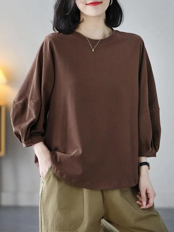 ・カテゴリ: Tシャツ・スタイル: 通勤風・主な素材: ポリエステル95%以上・ネックライン: クルーネック・袖丈: 七分袖・袖型: 通常袖・カラー展開: ブラック、ブラウン、グレー、ホワイト・サイズ展開: M、L、XL、2XL、3XL・フ...