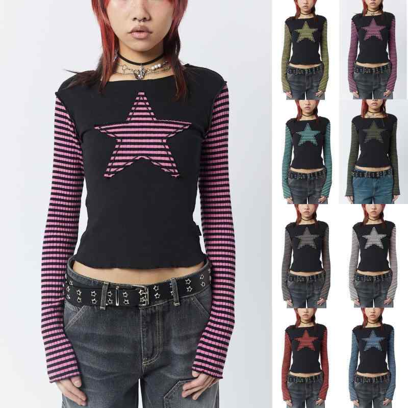 ・カテゴリ: Tシャツ・スタイル: 休闲・主な素材: ポリエステル90-95%・柄: 条纹・袖丈: 長袖・ネックライン: 圆领・袖型: 常规袖・カラー展開: 黒色、粉色、橙红色、灰色、藍色、湖藍色、白色、黄色・サイズ展開: S、M、L