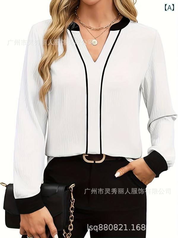 ・カテゴリ: Tシャツ・スタイル: 知性風・主な素材: ポリエステル95%以上・ネックライン: Vネック・袖丈: 長袖・袖型: 通常袖・柄: 無地・カラー展開: 白色、深藍色、孔雀緑、梅紅色・サイズ展開: S、M、L、XL、XXL・フィット...