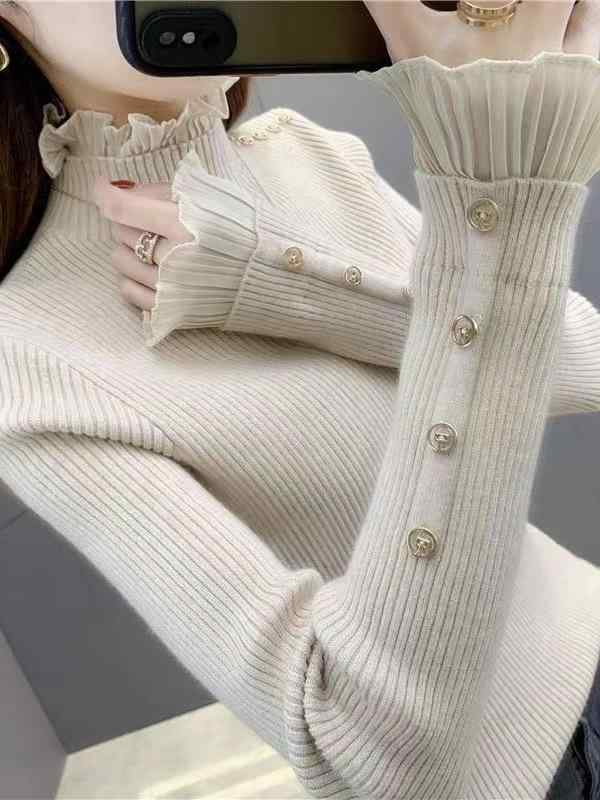 ・主な素材: 粘膠繊維・柄: 無地・厚み: 薄手・組み合わせ: 単品・スタイル: セットアップ・フィット: 標準・袖丈: 長袖・流行要素: ボタン・衣丈: 普通(50cm<衣長≤65cm)・加工: ニット・カラー展開: ブルー、杏色、...