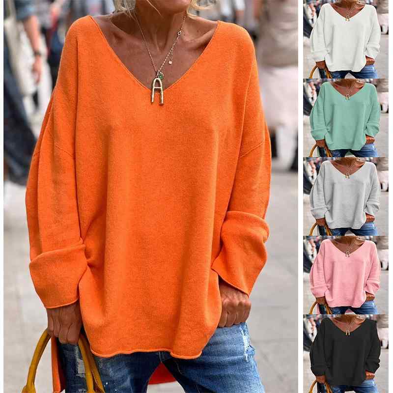 ・カテゴリ: Tシャツ・スタイル: 通勤風・主な素材: ポリエステル100%・ネックライン: Vネック・袖丈: 長袖・袖型: 通常袖・加工: ステッチ・フィット: ルーズフィット・着丈: 普通(50cm超～65cm以内)・柄: 無地・カラー...