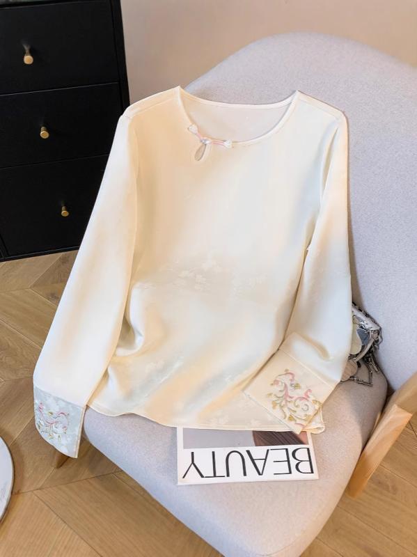 ・カテゴリ: Tシャツ・スタイル: 文艺复古、中国風・主な素材: ポリエステル100%・ネックライン: ラウンドネック・袖丈: 長袖・袖型: 標準袖・フィット: 標準型・衣長: 普通丈・パターン: 他の・プロセス: スプライス・カラー展開:...